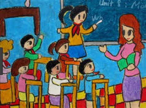 Tranh Vẽ đề Tài Học Tập đẹp