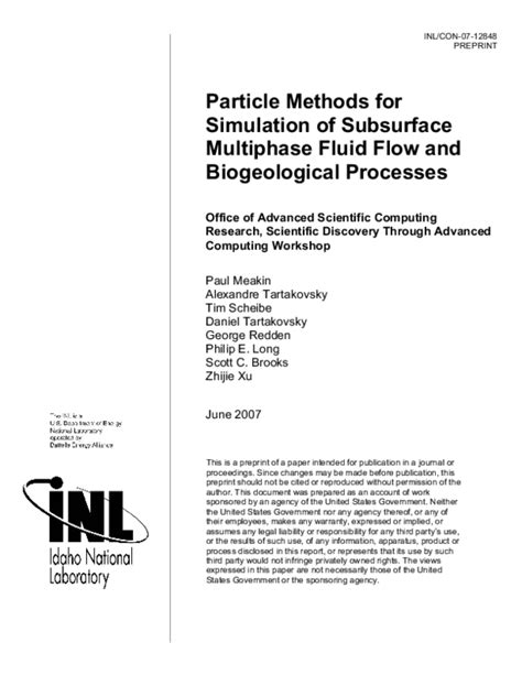 Pdf Advances In Particle Methods For Subsurface Fluid Flow Simulation