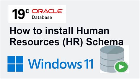 How To Install Hr Schema In Oracle Database 19c Running In Windows Human Resources Schema