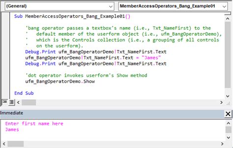 Member Access Operators In VBA Master Office VBA