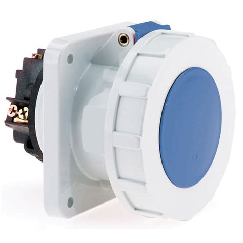 Ip44 And Ip67 Panel Mounting Socket Outlets Straight 63a 230v 3p Ip67