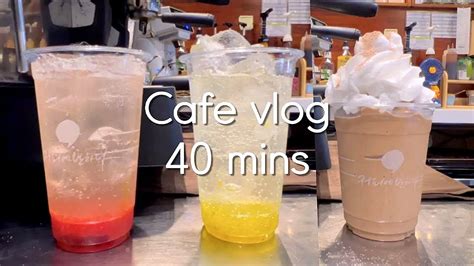Sub🎄카페 브이로그 40분 모음 31 🎄 Cafe Vlog 카페 브이로그 40분 40mins Cafe Vlog 커피에반하다 음료제조 Asmr