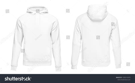 흰색 후드티 후드티 셔츠 클리핑 패스와 스톡 사진 1295313979 Shutterstock