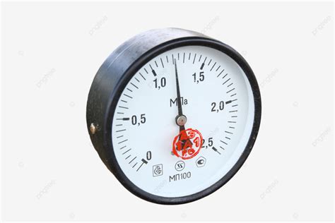 Gas Manometer Gauge With A Black Arrow Pressure Measurement Compression Metering Equipment