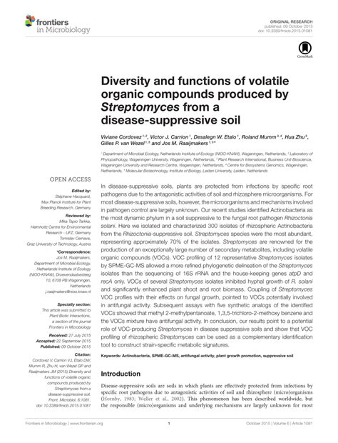 pdf diversity and functions of volatile organic compounds produced by