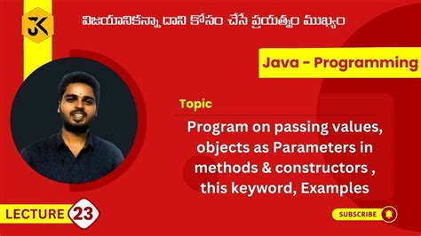 23java Program On Passing Values Objects As Parameters In Methods