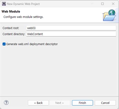 New Dynamic Web Project