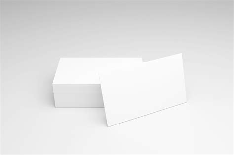 클리핑 경로가 포함된 흰색 명함 모형 템플릿입니다 프리젠 테이션 브랜딩 기업 정체성에 대한 디자인을 모의 3d 렌더링 0명에