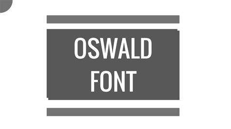 Oswald Font Free Download