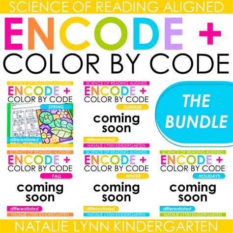 Encode And Color By Code Phonics Worksheets Bundle Science Of Reading Centers