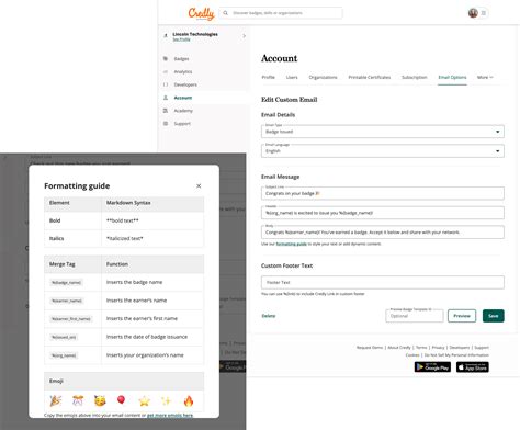 New Customize Email Notifications Credly Inc