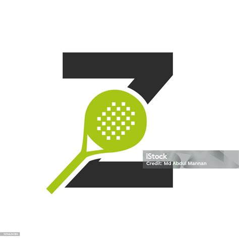 편지 Z 파델 라켓 로고 디자인 벡터 템플릿 비치 테이블 테니스 클럽 심볼 테니스공에 대한 스톡 벡터 아트 및 기타 이미지 테니스공 파델 Championship