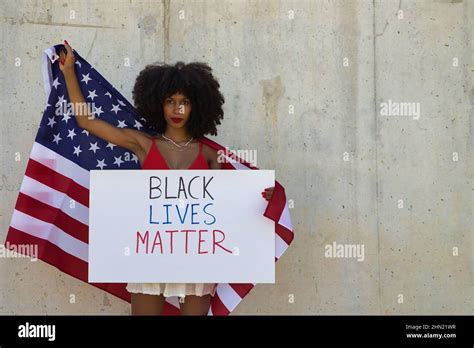 Closeup Of A Beautiful African American Woman Claiming The Rights Of