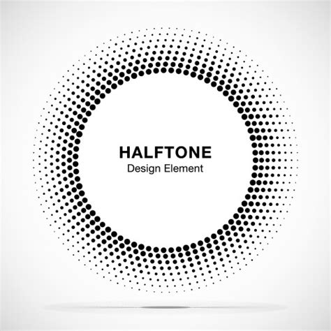 Halftone Circle With Random Dots Black Royalty Free Vector
