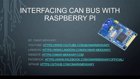 Graduation Project Advices 1 Interfacing Can Bus With Raspberry Pi Part 1 Arabic Youtube
