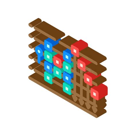 Circuit Quantum Technology Isometric Icon Vector Illustration Stock Vector Illustration Of