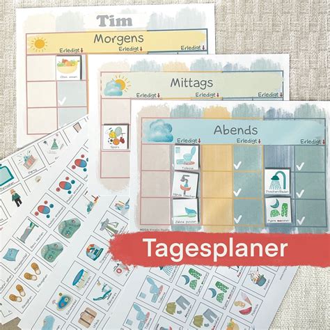 Tagesplan Für Kinder Zum Ausdrucken Routineplan Morgens Abends Pdf Download Aufgabenplaner