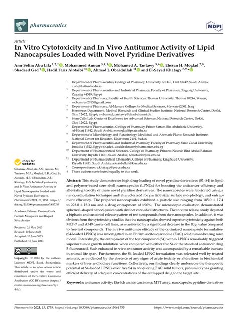 In Vitro Cytotoxicity And In Vivo Antitumor Activity Of Lipid Nanocapsules Loaded With Novel