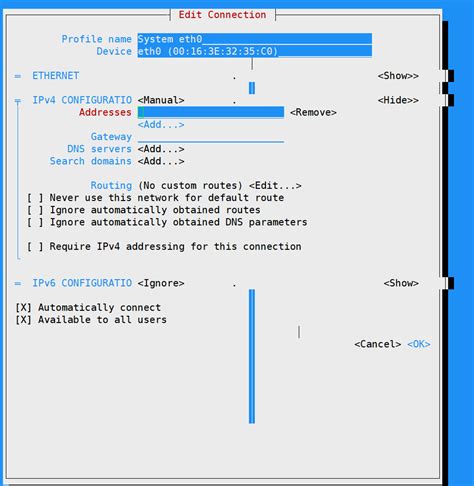 nmtui图形配置网络服务 运维开发修炼之路
