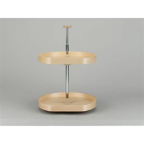Rev A Shelf 20 In Banded Wood D Shape Lazy Susans 2 Shelf LD 4BW 262 20 1 The Home Depot