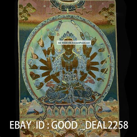 Tibetan Nepal Silk Embroidered Thangka Tara Tibet Senju Kwan Yin 49