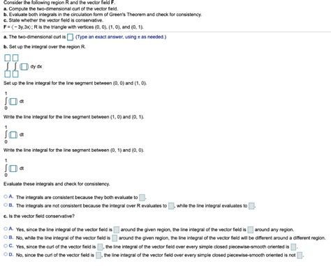 solved consider the following region r and the vector field
