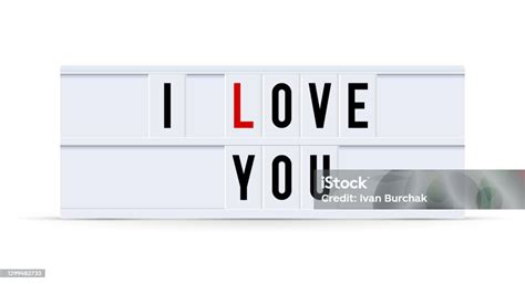 나는 빈티지 라이트 박스에서 당신에게 텍스트를 사랑 해요 벡터 일러스트레이션 3차원 형태에 대한 스톡 벡터 아트 및 기타 이미지 3차원 형태 과거 광고 Istock