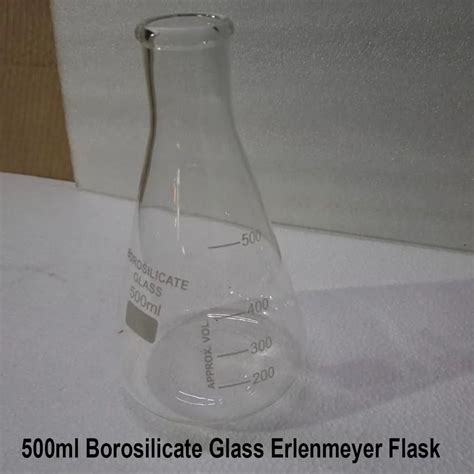 500ml Borosilicate Glass Erlenmeyer Flask At ₹ 75 Piece Conical Flask In Agra Id 2855817123588