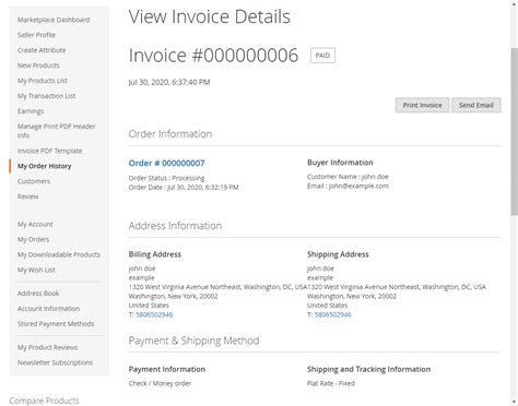 Magento Multi Vendor Invoice PDF Editor Marketplace Customizable Template WebKul