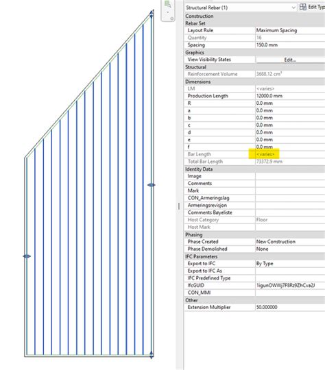 Ifc Export Loosing Parameters Varying Rebar Set Autodesk Community