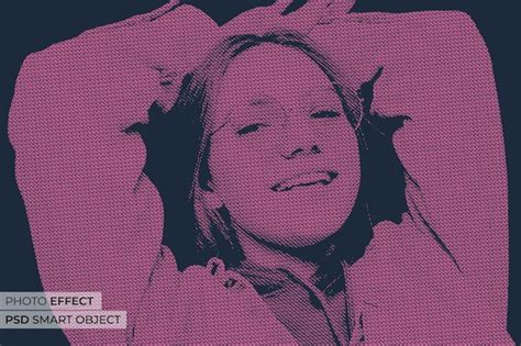 Free Psd Portrait Of Person With Bitmap Effect