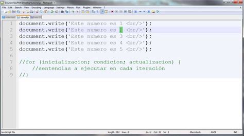 Javascript Tutorial Basico 7 Bucle For Youtube