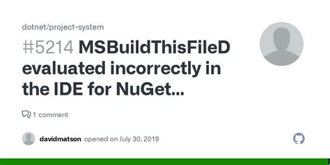 msbuildthisfiledirectory evaluated incorrectly in the ide for nuget targets · issue 5214