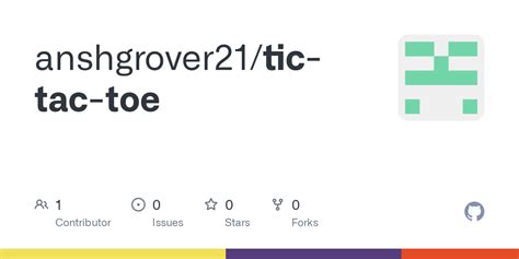 github anshgrover21 tic tac toe