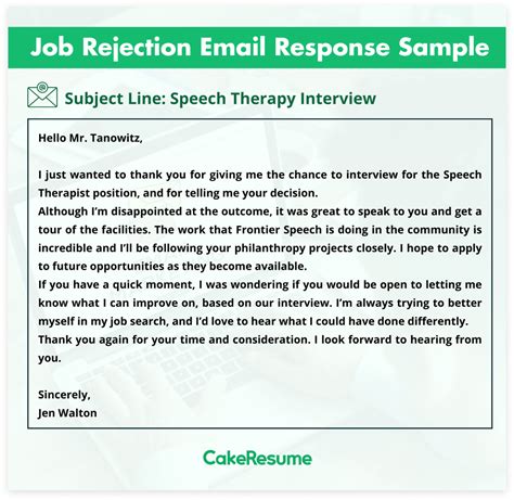 How To Successfully Respond To A Rejection Email Cakeresume