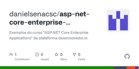 Github Danielsenacsc Asp Net Core Enterprise Applications Exemplos Do Curso Asp Net Core
