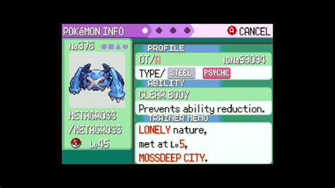 How To Get Metagross In Pokemon Emerald Youtube