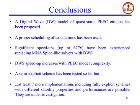Digital Wave Formulation Of Quasi Static Partial Element Equivalent Circuit Method Ppt