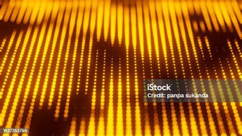 추상 오렌지 조명 보케 이퀄라이저 바 효과기술 입자 표면 그리드 3d 모델 및 일러스트레이션 3차원 형태에 대한 스톡 사진 및 기타 이미지 Istock