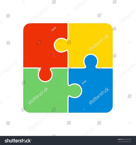 16,023 4 puzzle pieces 图片、库存照片和矢量图 | Shutterstock