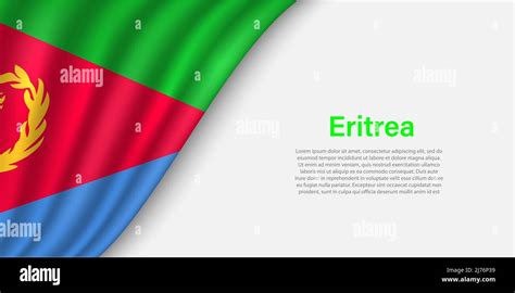 Wave Flag Of Eritrea On White Background Banner Or Ribbon Vector Template For Independence Day