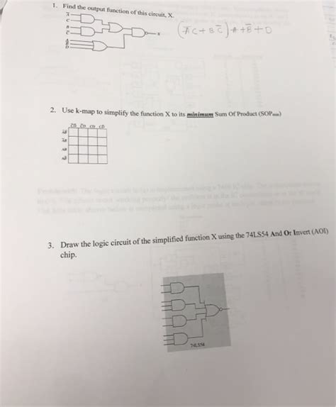 Solved 1 Find The Output Function Of This Circuit X B C
