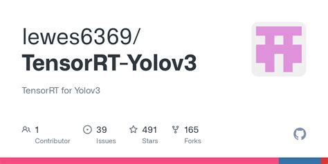 Github Lewes6369tensorrt Yolov3 Tensorrt For Yolov3