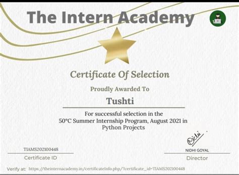 Tushti On Linkedin Intern Internship Python Opportunity