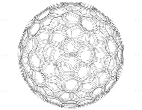 Wireframe Shape Geometric Honeycomb Sphere 3d Printing Model Stl