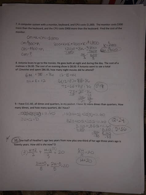 Translating Word Problems Practice Worksheet MAT Studocu