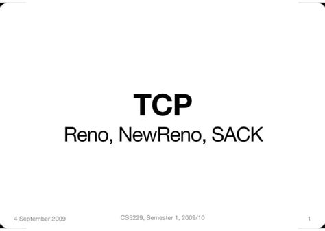 Lecture 4 Tcp And Tfrc Pdf Computer Networking Computing