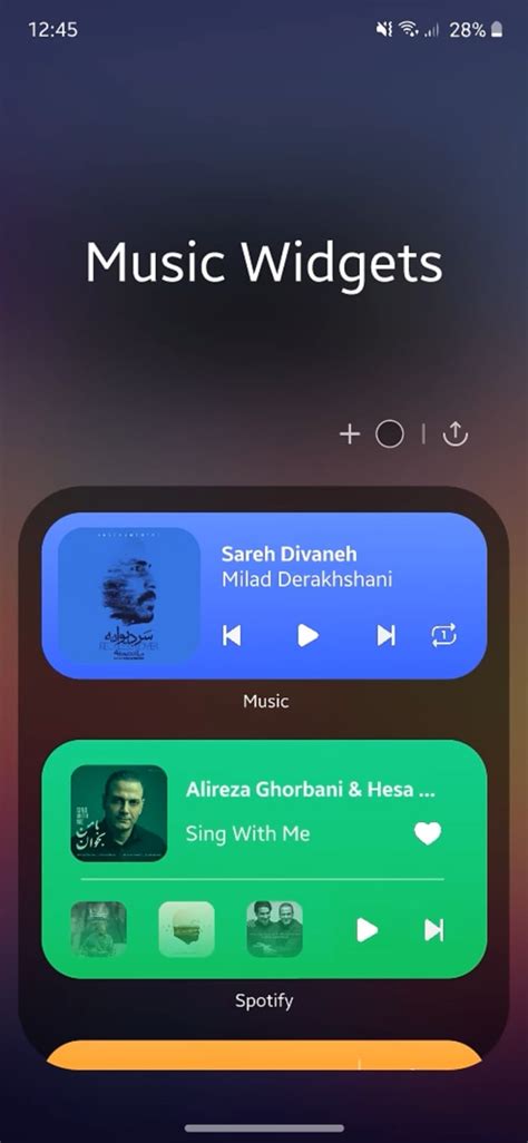 widgets folder large folder and redesign stack widgets r oneui