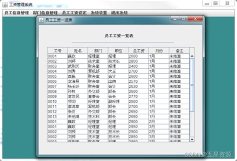 基于javaswingmysql员工工资管理系统员工工资系统java课程设计 Csdn博客