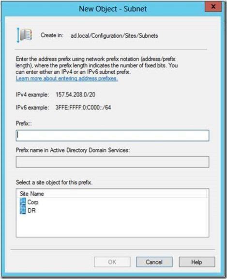 How To Create An Active Directory Subnetsite With 32 Or 128 And Why